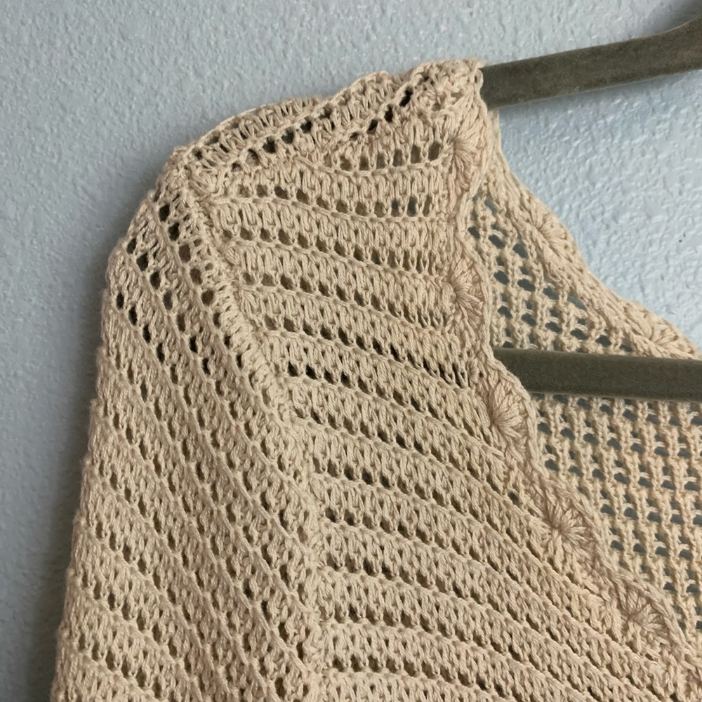 Alya Francescas Open Knit Crochet Floral Blouse - Gem